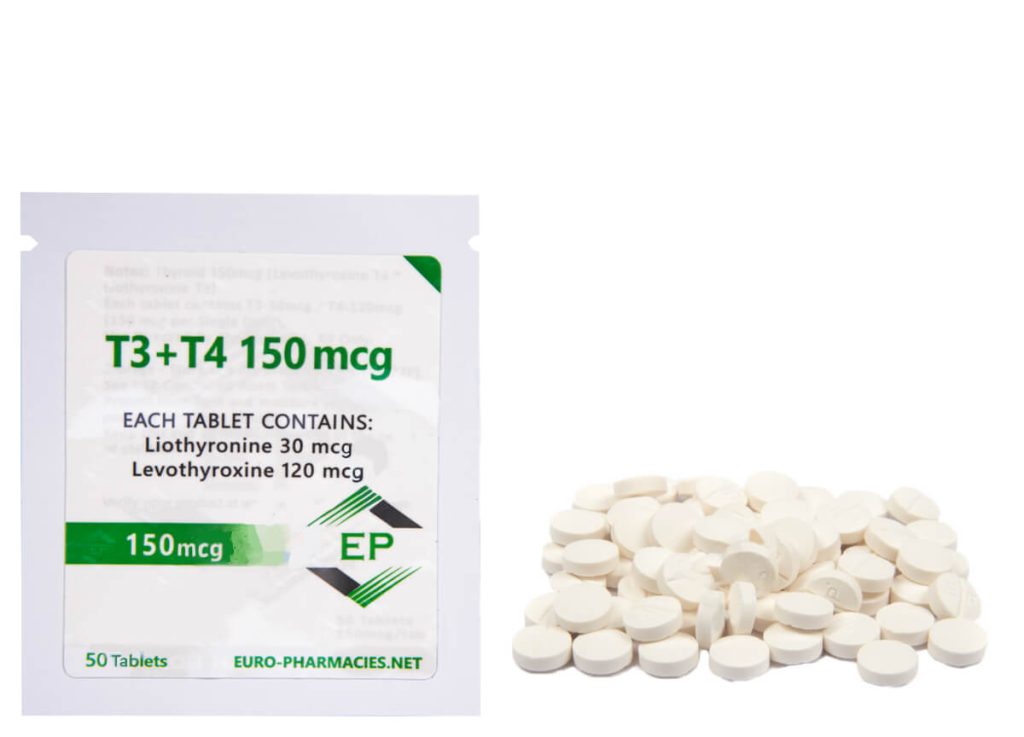 T3+T4 - ( T3-30mcg + T4-120mcg) -150mcg/tab -50 tab/bag - Euro ...
