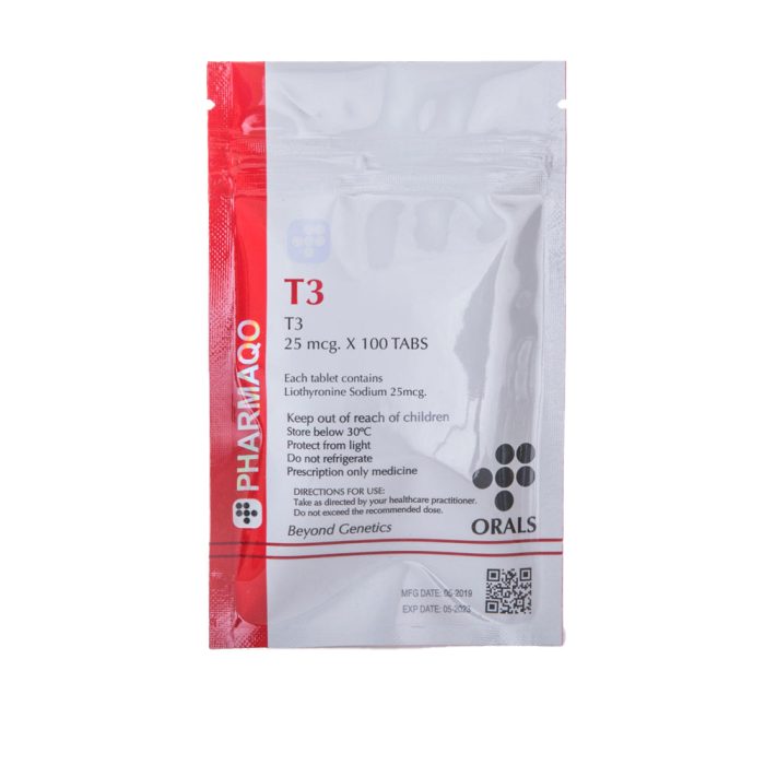 T3 25mcg x 100 - Liothyronine Sodium 25mcg/tab - 100 tabs - Pharmaqo ...